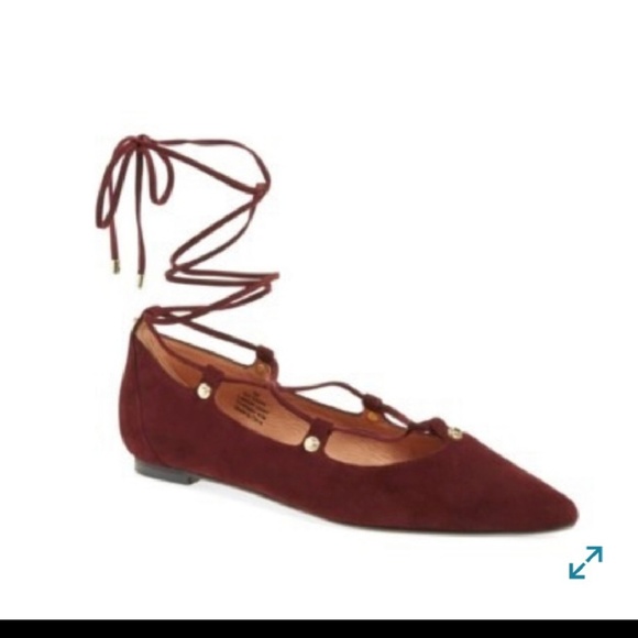 Halogen | Shoes | Halogen Lace Up Studded Flats | Poshmark